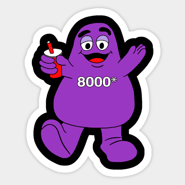 Grimace 8000 Grimace Sticker Teepublic